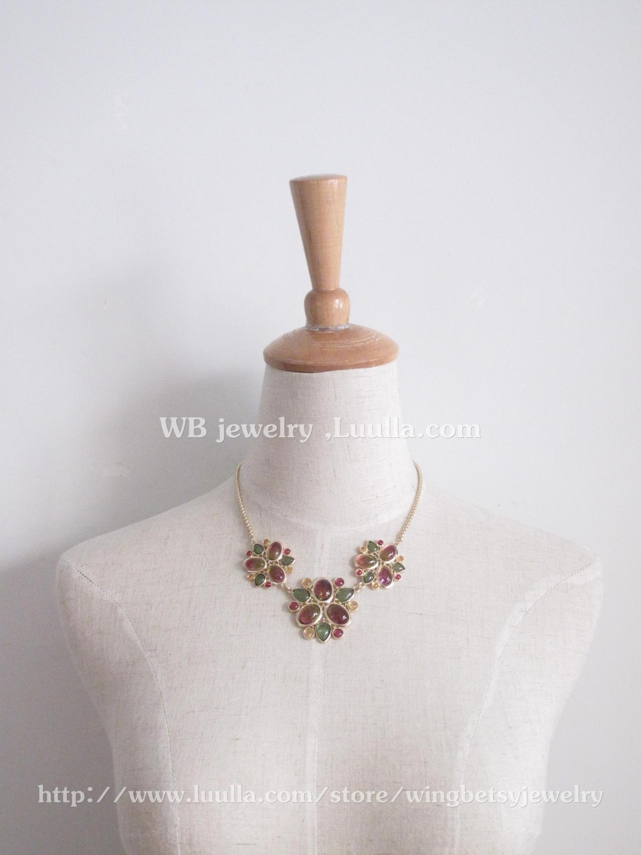 Color Flower Pendant Necklace Short Paragraph on Luulla