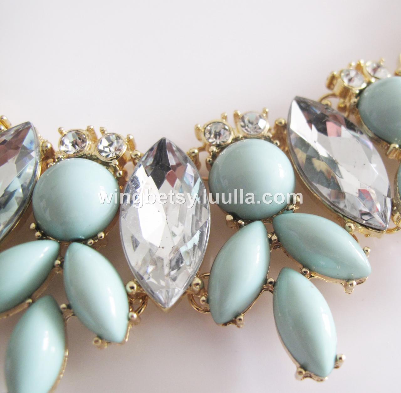 Leaf-shaped Diamond Pendant Female Necklace on Luulla