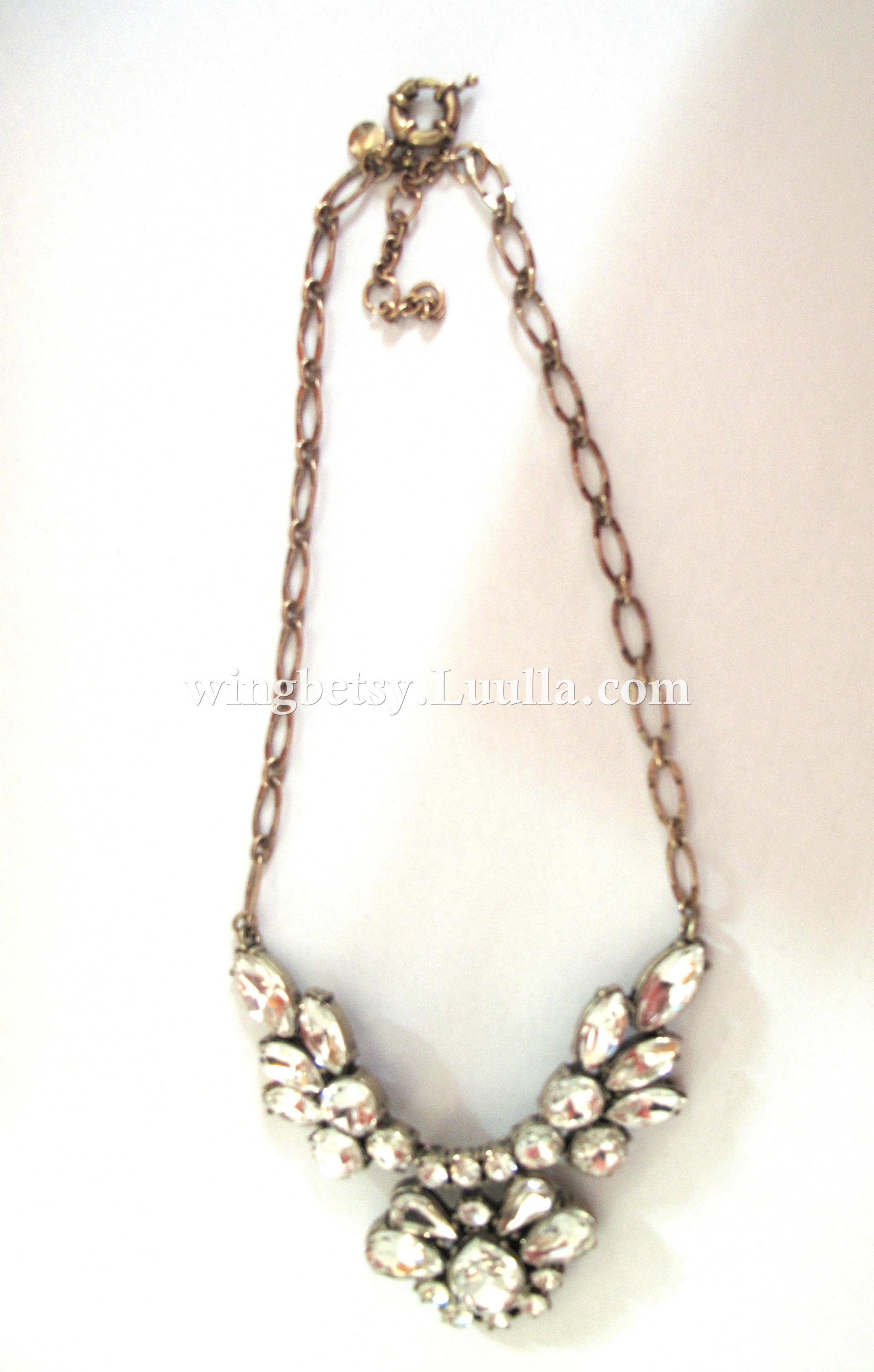 Crystal Chain Necklace on Luulla